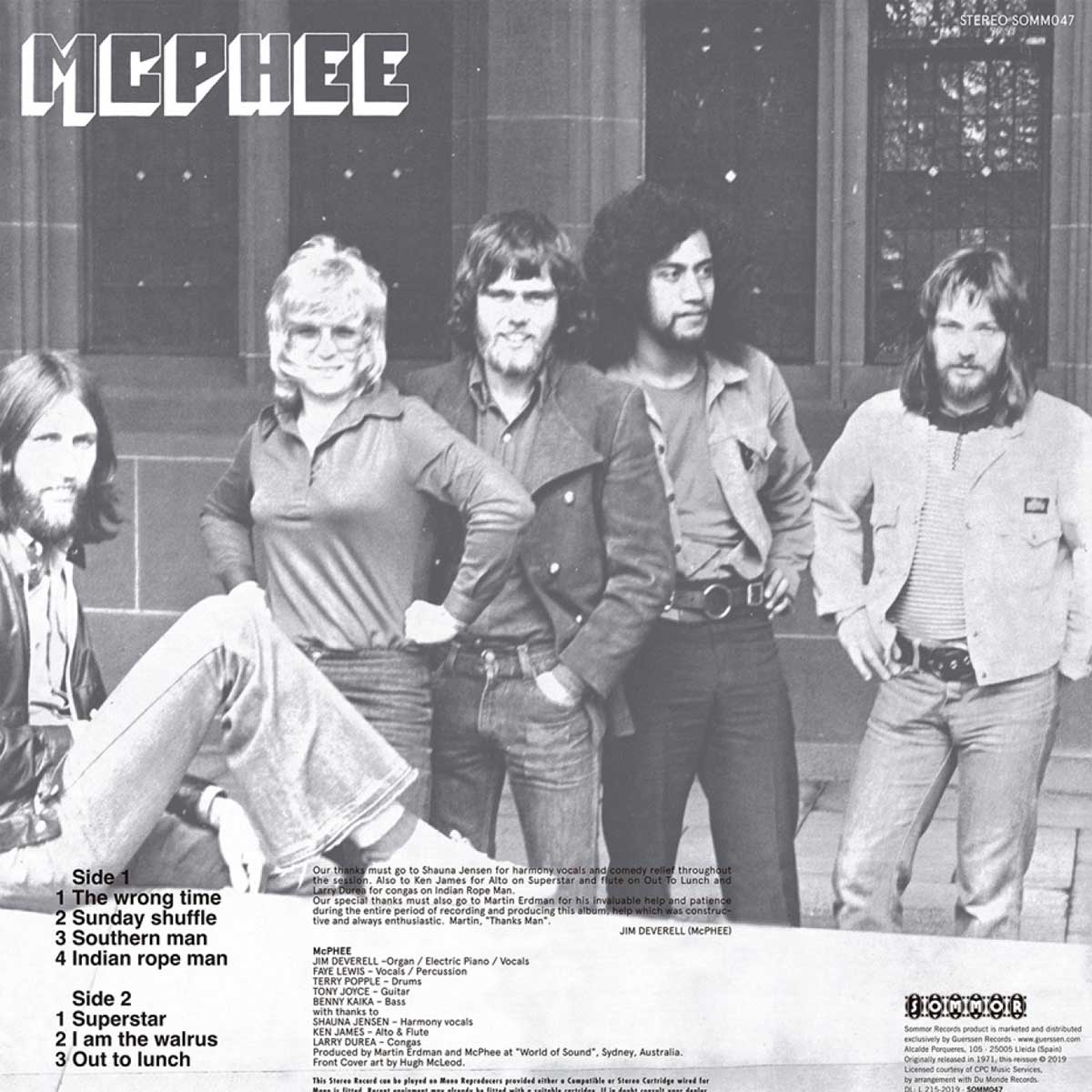 McPHEE – McPhee 2019 (LP Reissue Sommor) – TimeMachine Productions
